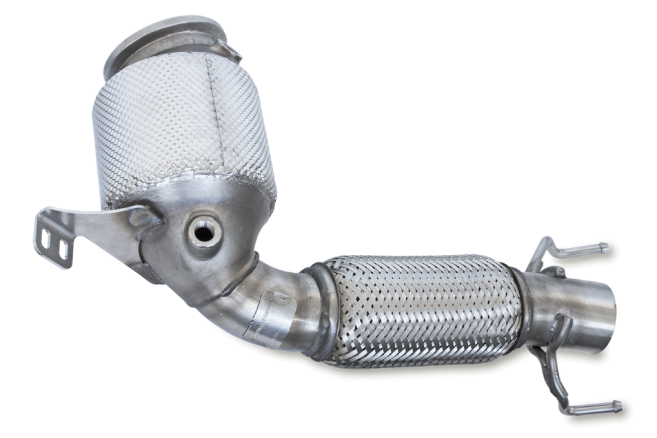 HJS Edelstahl Downpipe Mini Cooper F54 F55 F56 F57 F60 Bj. ab 2015 mit 200 Zellen